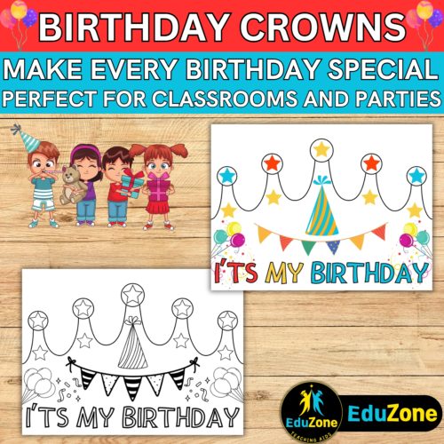 Customizable Birthday Crown and Party Hat Bundle: Personalized ...