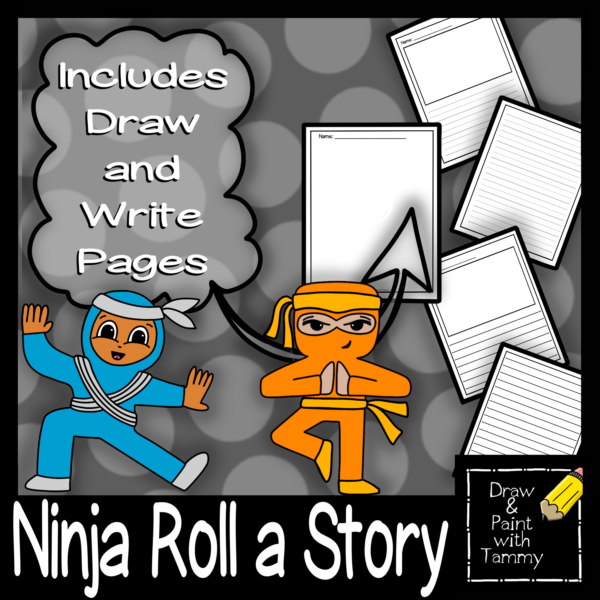 Roll A Story Ninja Themed Story Starters perfect for classrooms and sub ...
