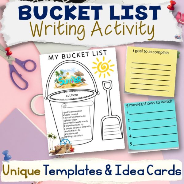 Bucket List Craft and Writing Activity - All Year Templates and Task ...