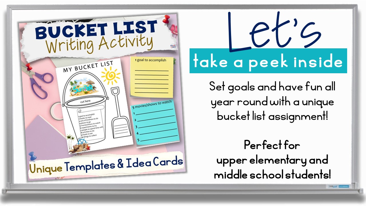Bucket List Craft and Writing Activity - All Year Templates and Task ...