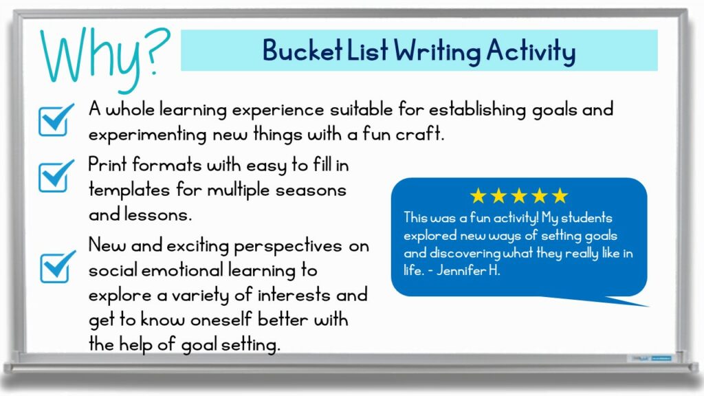 Bucket List Craft and Writing Activity - All Year Templates and Task ...