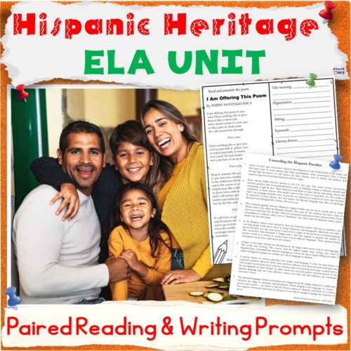 Hispanic Heritage Month Unit - Middle School Reading, Prompts, Print ...