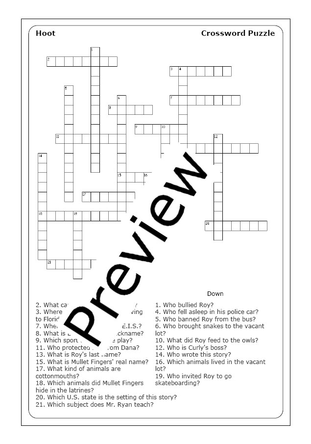 Carl Hiaasen "Hoot" worksheets | Made By Teachers