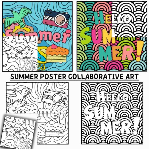Summer Collaborative Art Poster I End of the Year Craftivity | Made By ...