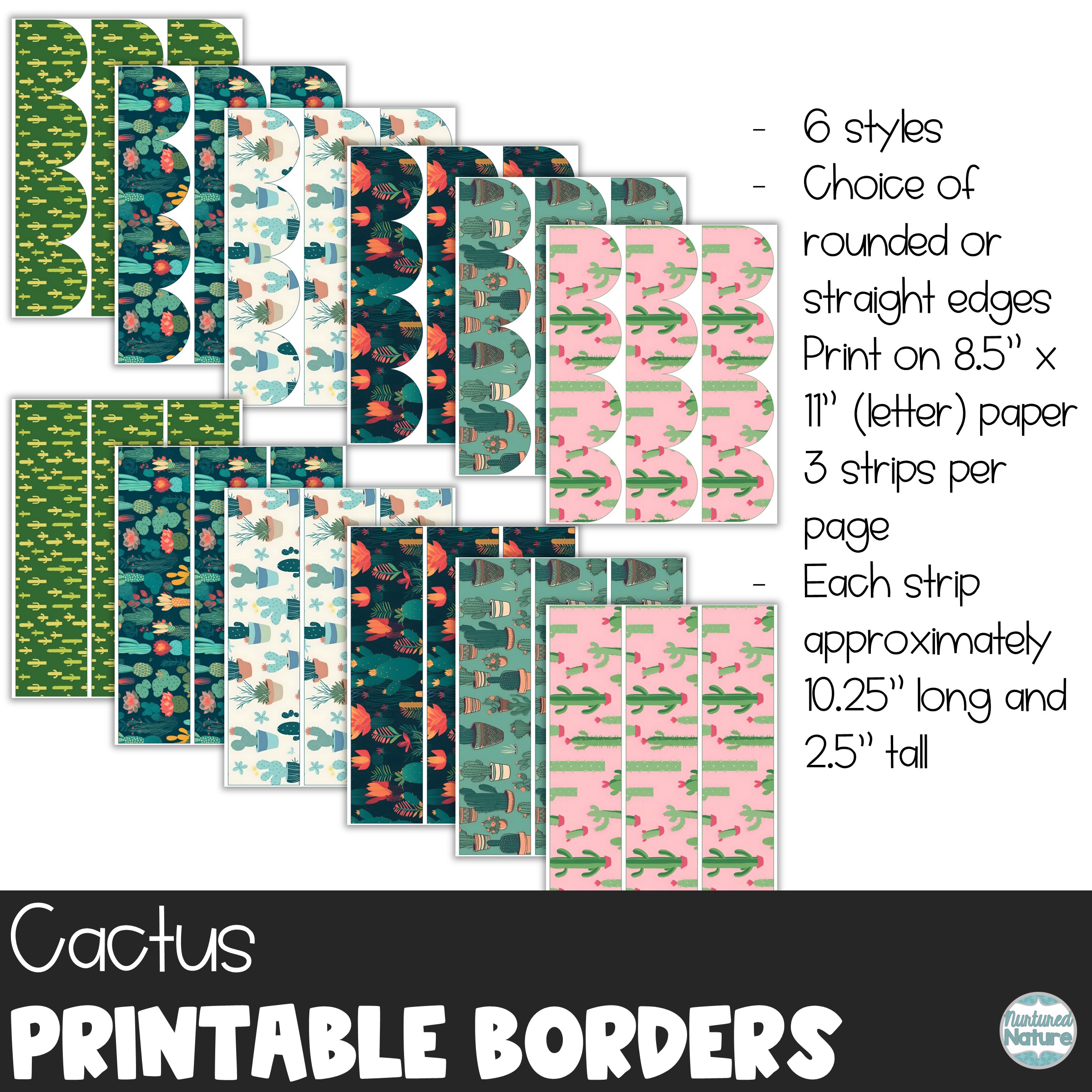 Bulletin Board Border - Printable Cactus Classroom Decor | Made By Teachers