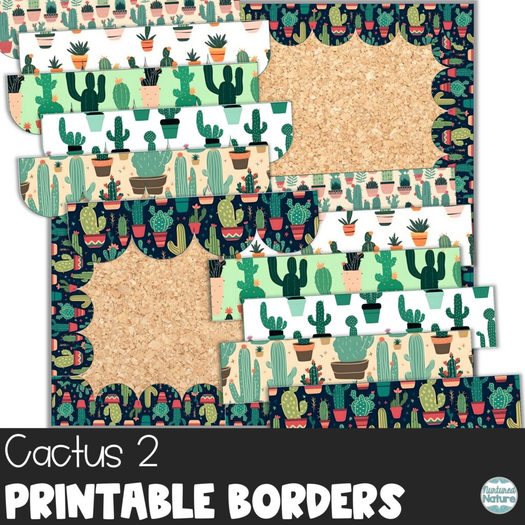 Bulletin Board Border - Printable Cactus Classroom Decor 2 | Made By ...