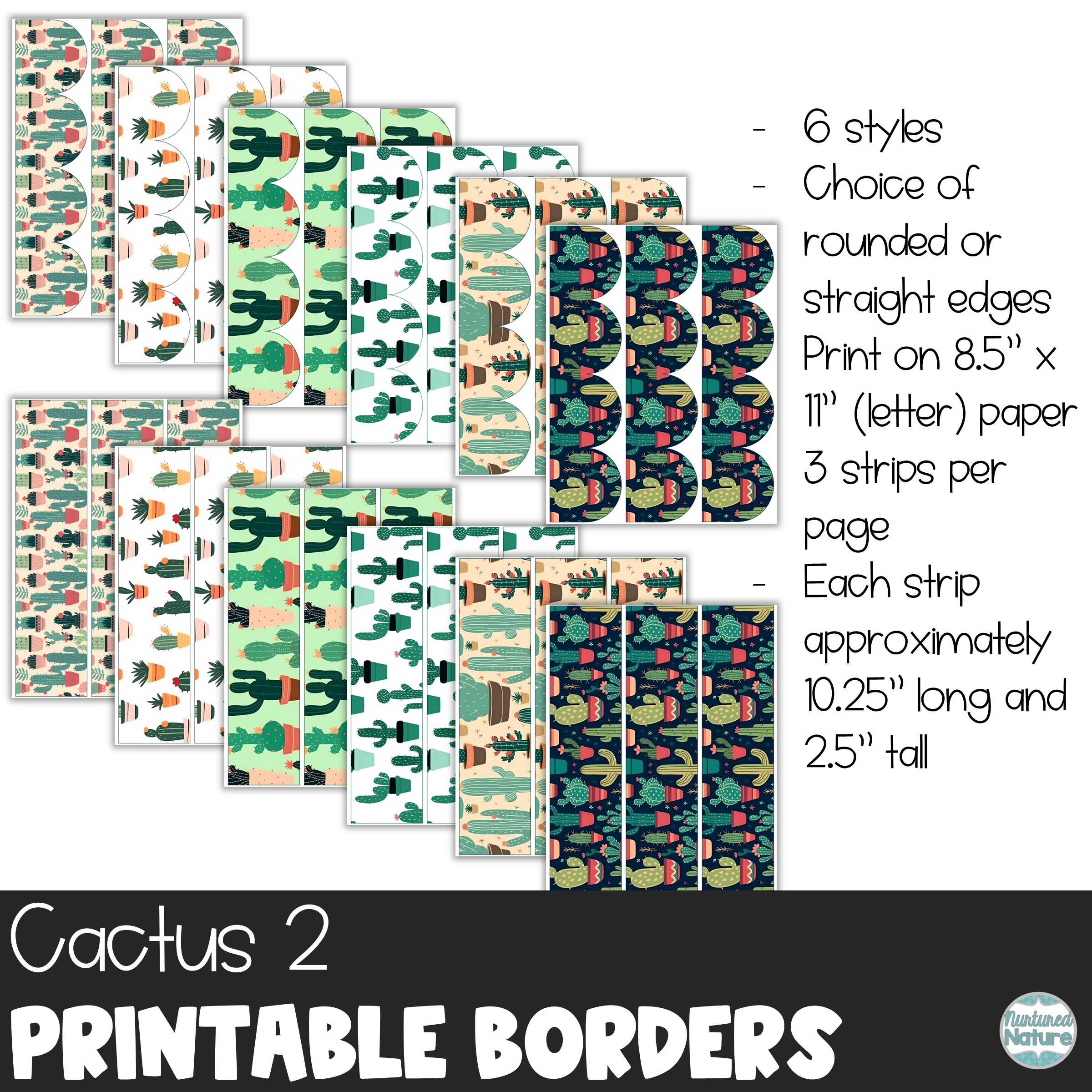 Bulletin Board Border - Printable Cactus Classroom Decor 2 | Made By ...