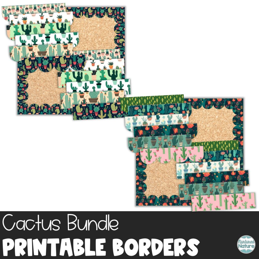 Bulletin Board Border - Printable Cactus Classroom Decor Bundle | Made ...