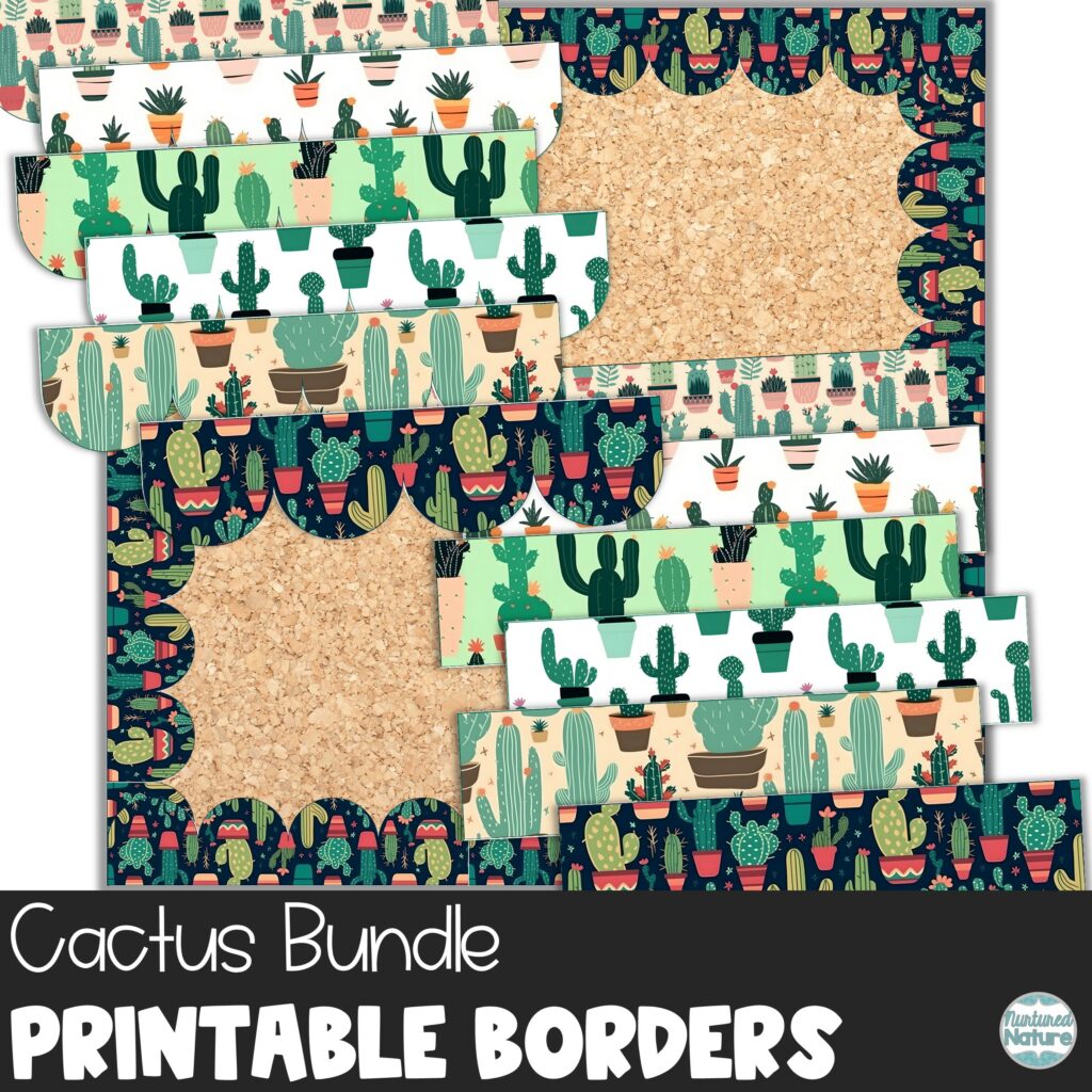 Bulletin Board Border - Printable Cactus Classroom Decor Bundle | Made ...