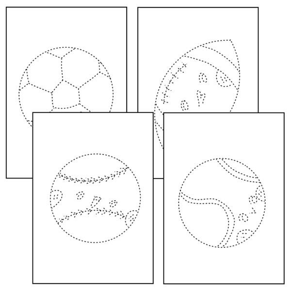 Sports Connect The Dots Worksheets Activity, Sports How to Draw, Pencil ...