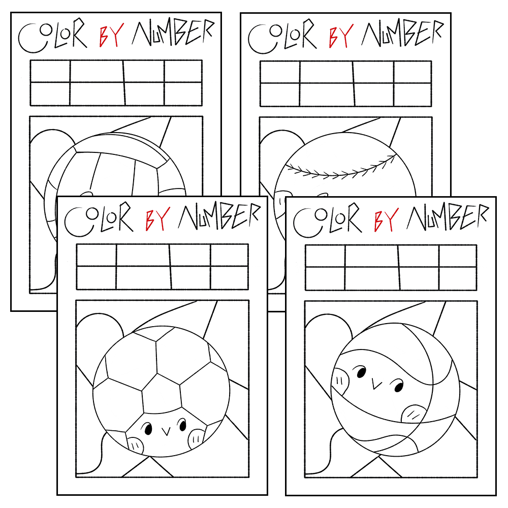 Sports Editable Color By Code Worksheets Activity, Sports Color By ...