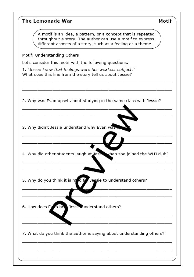 Jacqueline Davies "The Lemonade War" worksheets | Made By Teachers