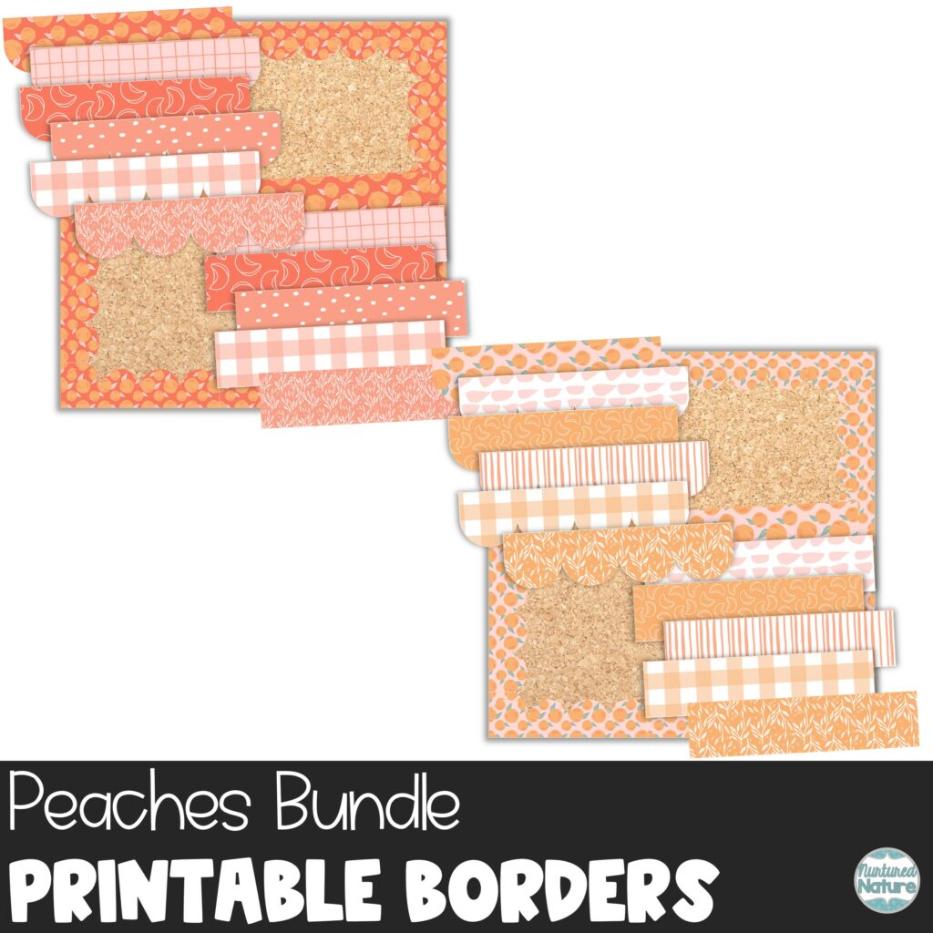 Peaches Bulletin Board Border Bundle - Printable Farmhouse Classroom ...