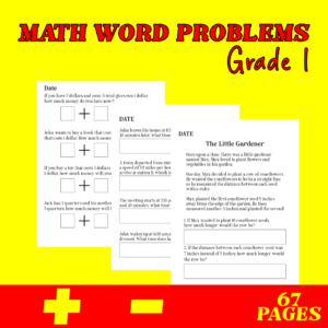 Math Word Problems: Addition | Subtraction Grade 1 | Made By Teachers
