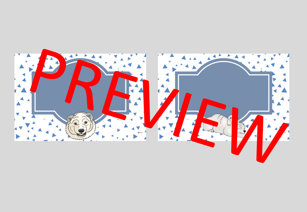 Polar Bear Theme Folder, Journal, and Notebook Labels Editable | Made ...