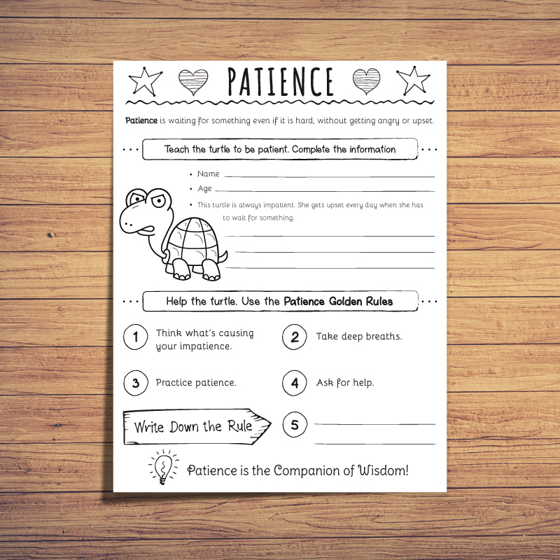 Patience | Turtle Theme | Made By Teachers