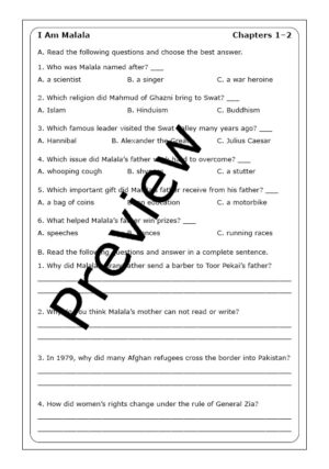 Malala Yousafzai "I Am Malala" worksheets | Made By Teachers