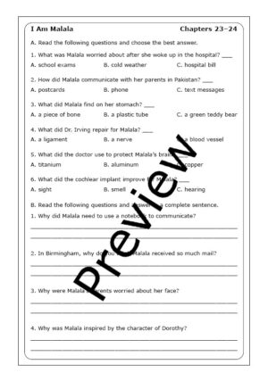 Malala Yousafzai "I Am Malala" worksheets - Made By Teachers