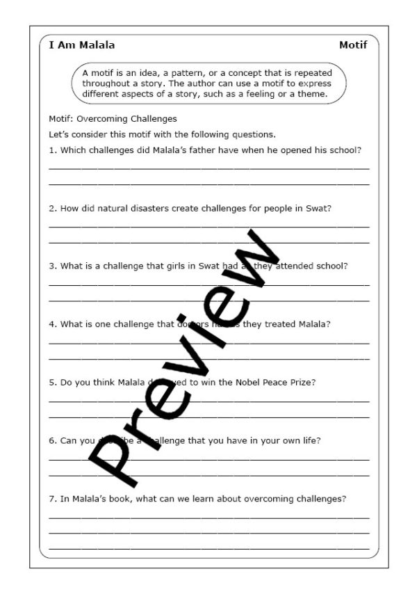 Malala Yousafzai "I Am Malala" worksheets | Made By Teachers