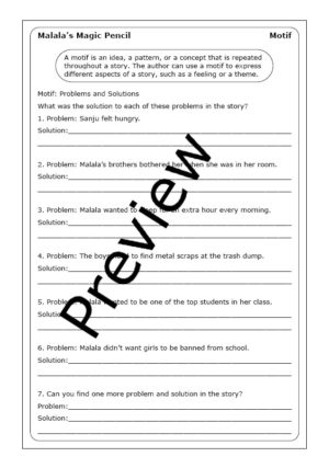 Malala Yousafzai "Malala's Magic Pencil" worksheets | Made By Teachers