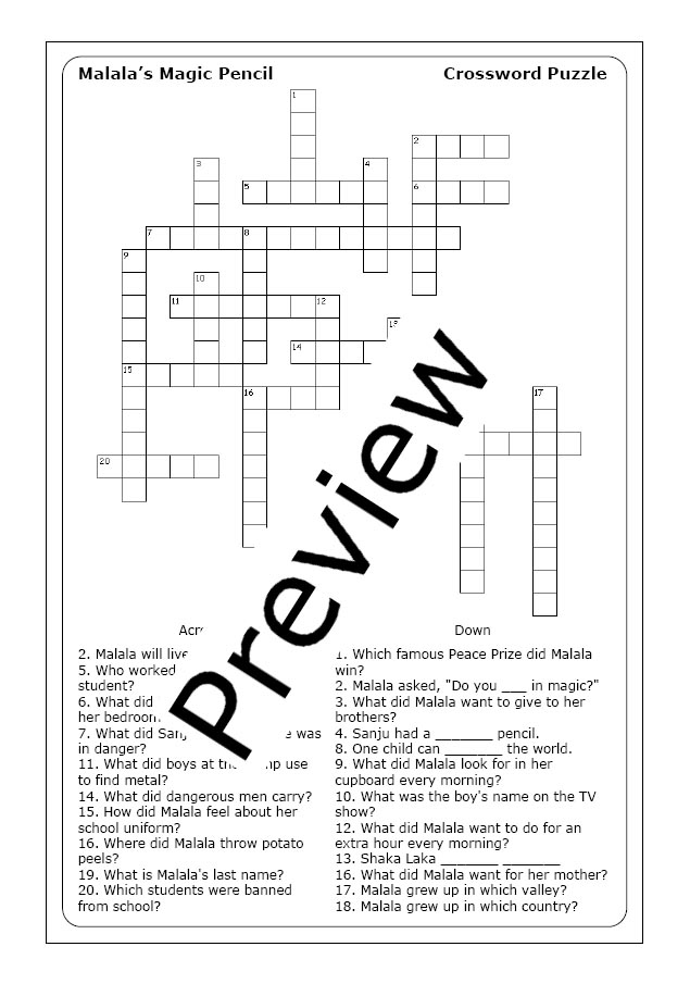 Malala Yousafzai "Malala's Magic Pencil" worksheets - Made By Teachers