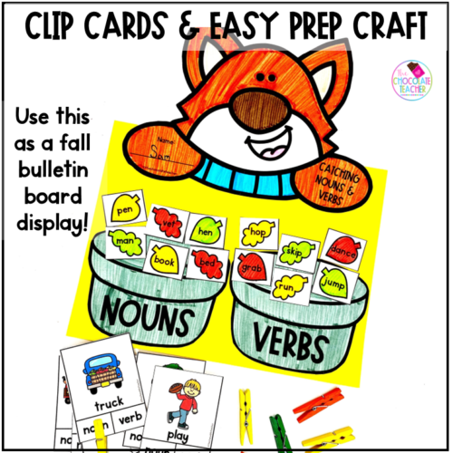 Fall Nouns and Verbs Grammar Practice with Activities, Worksheets ...