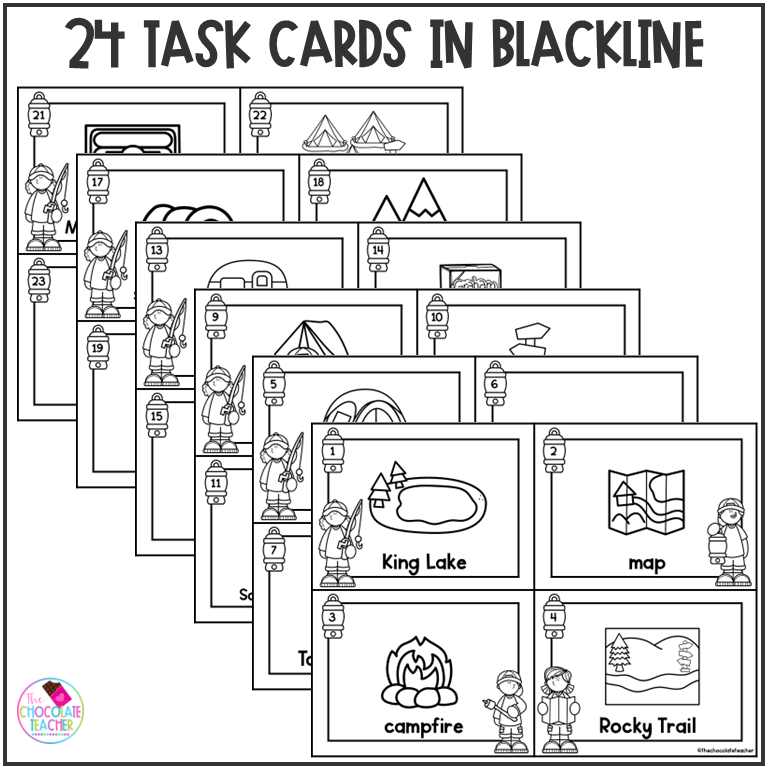 Common and Proper Nouns Write the Room Grammar Review - Camping Theme ...