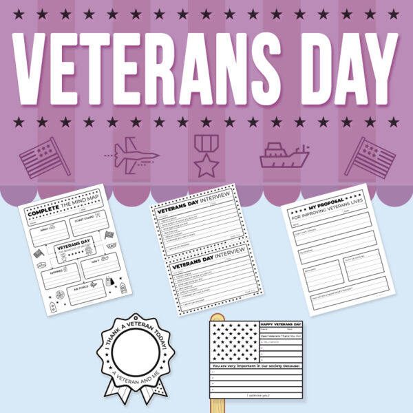 Veterans Day Writing Activity, Mind Map, and Crafts | Made By Teachers
