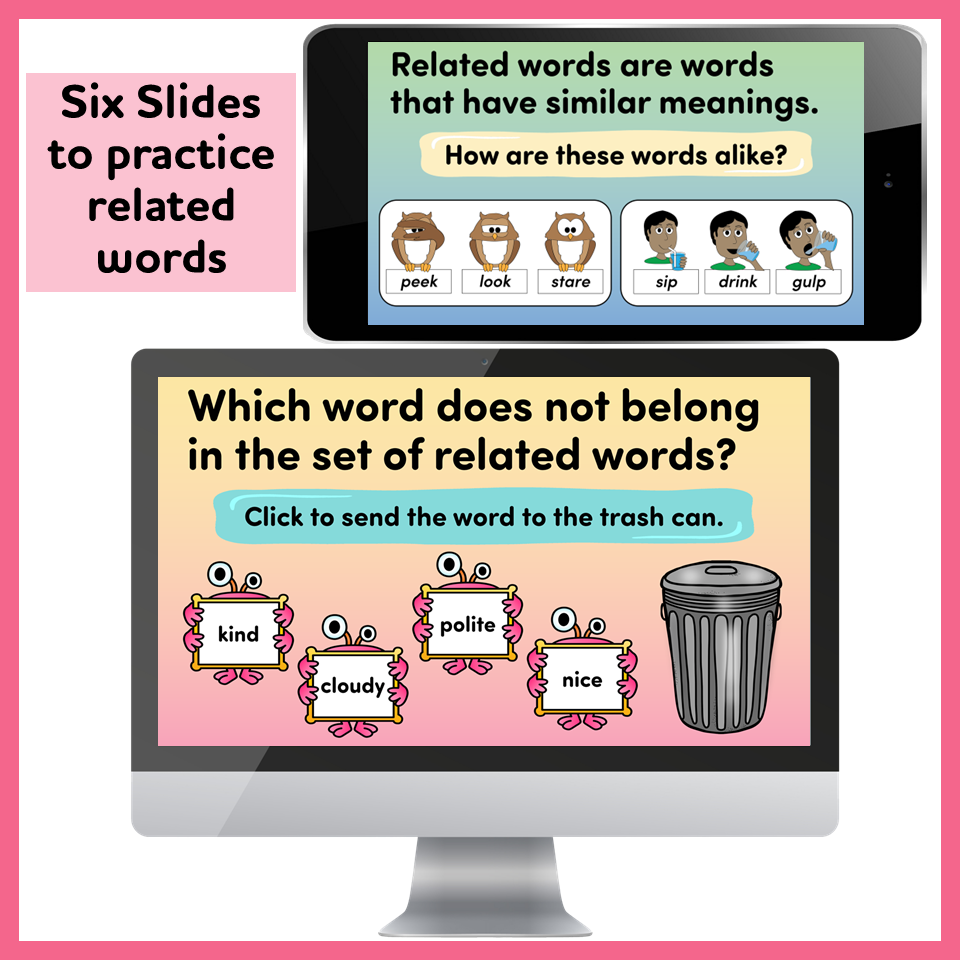 Shades of Meaning Google Slides Presentation Lesson with Vocabulary ...