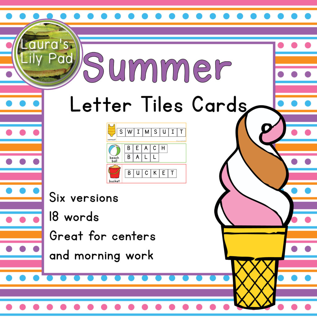 Summer Word Letter Tiles Cards | Made By Teachers