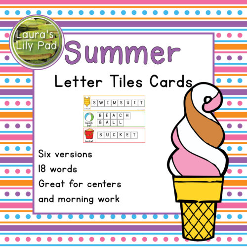 Summer Word Letter Tiles Cards | Made By Teachers
