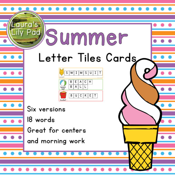 Summer Word Letter Tiles Cards | Made By Teachers