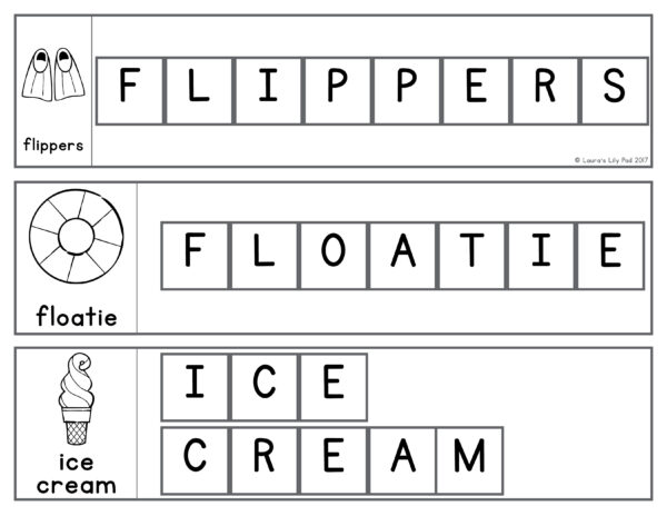 Summer Word Letter Tiles Cards | Made By Teachers