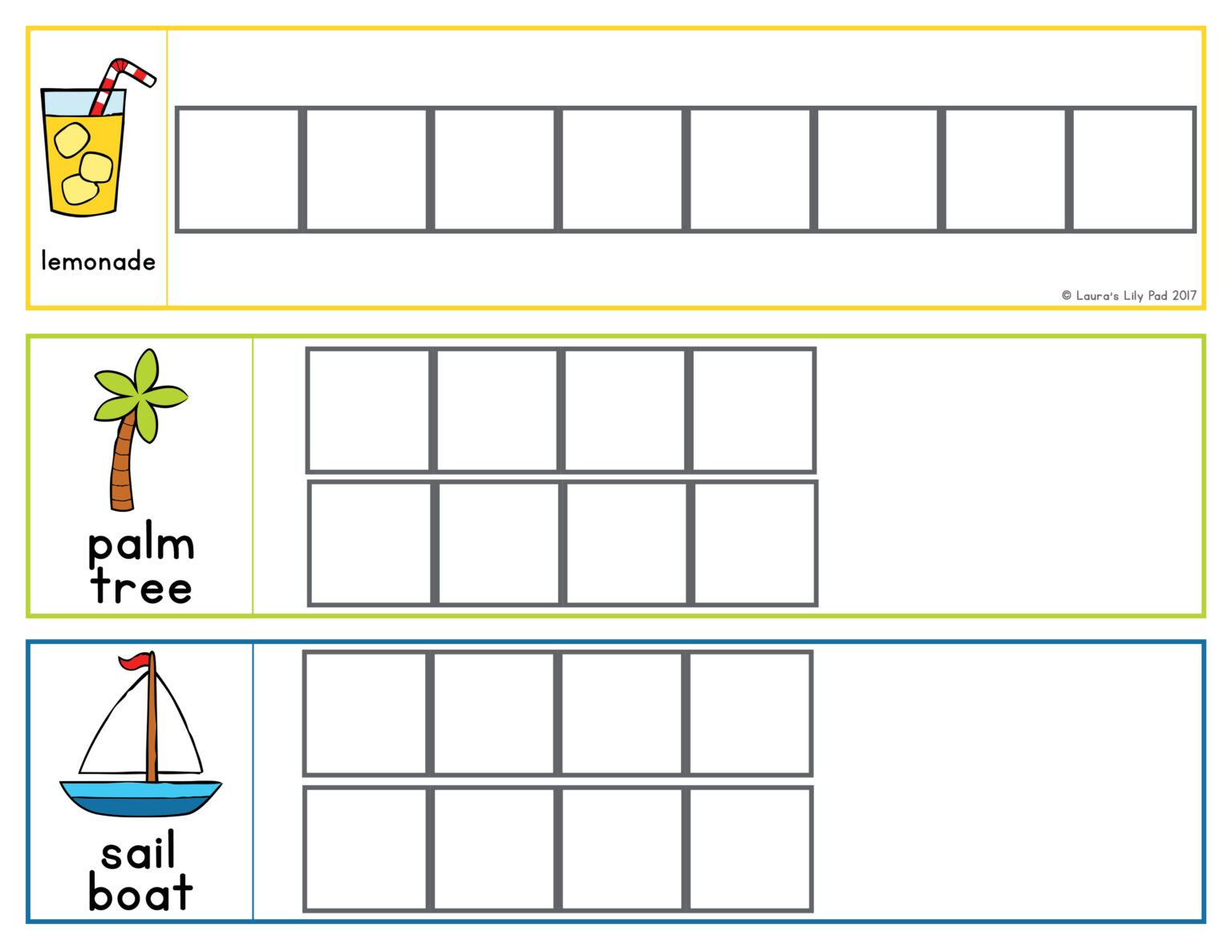 Summer Word Letter Tiles Cards | Made By Teachers