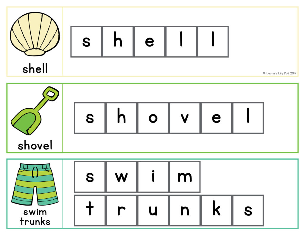 Summer Word Letter Tiles Cards | Made By Teachers