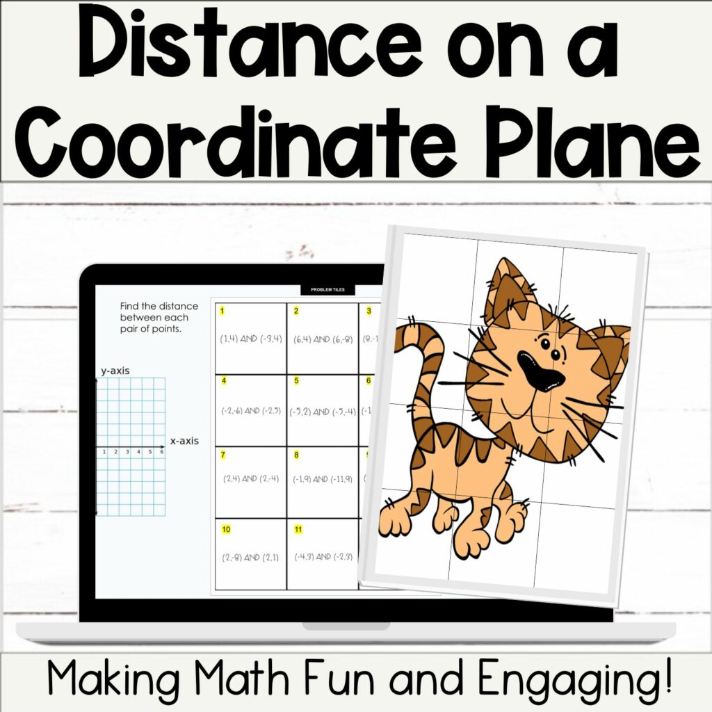 Distance on a Coordinate Plane Self-Checking Picture Puzzle Math ...