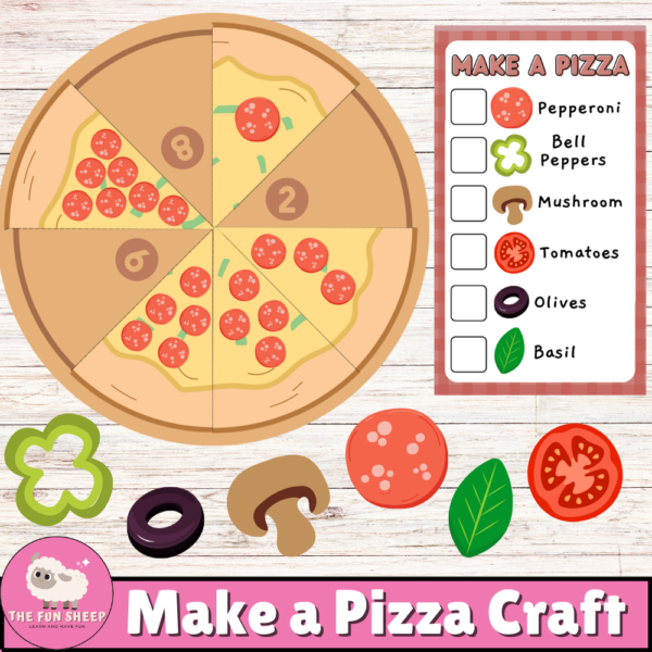 Make a Pizza Craft | Pizza Counting Numbers - Interactive Math Activity ...