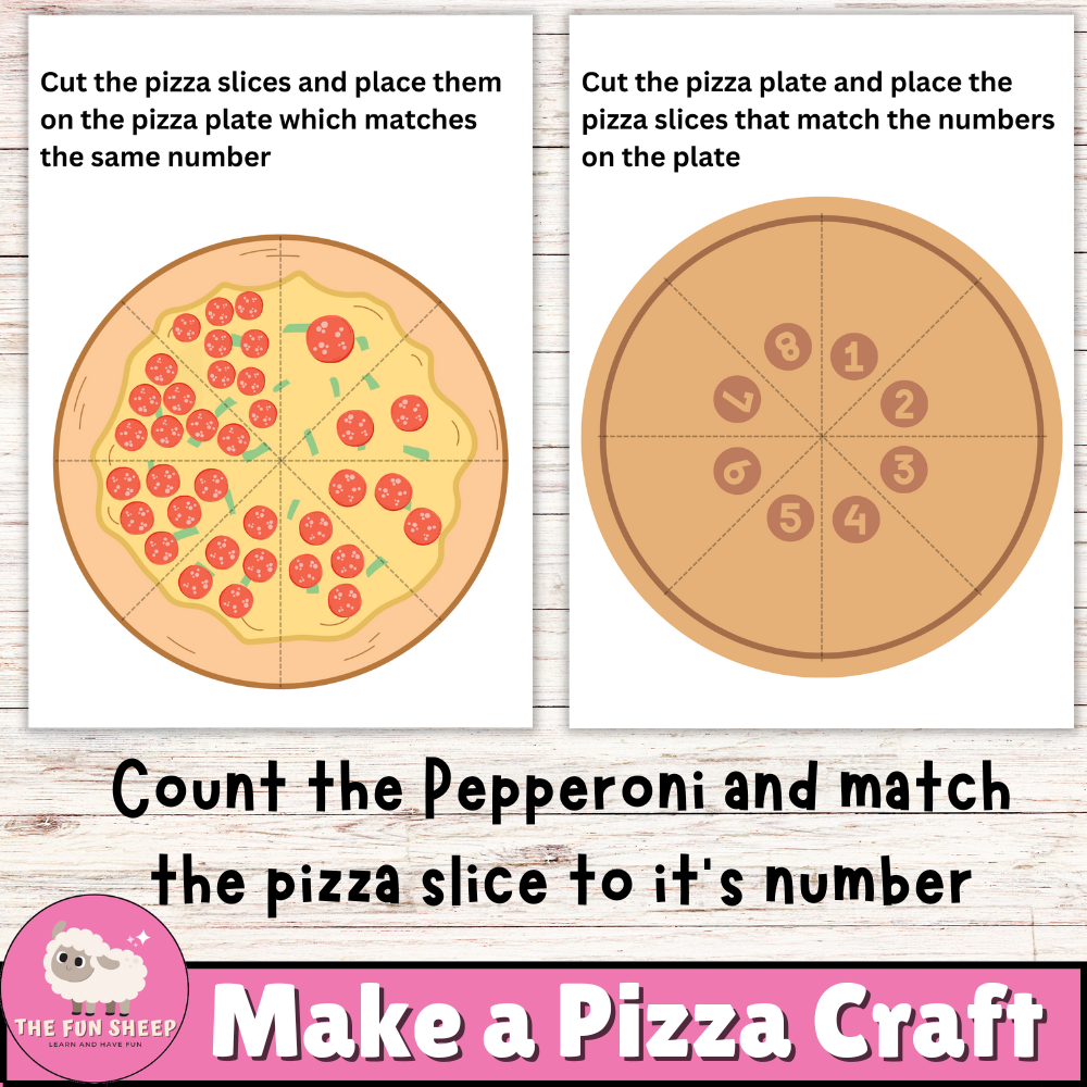 Make a Pizza Craft | Pizza Counting Numbers - Interactive Math Activity ...