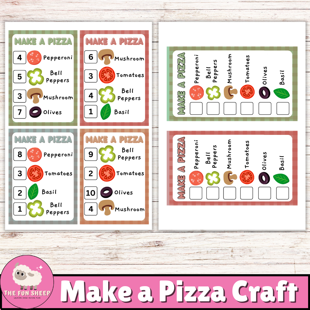 Make a Pizza Craft | Pizza Counting Numbers - Interactive Math Activity ...