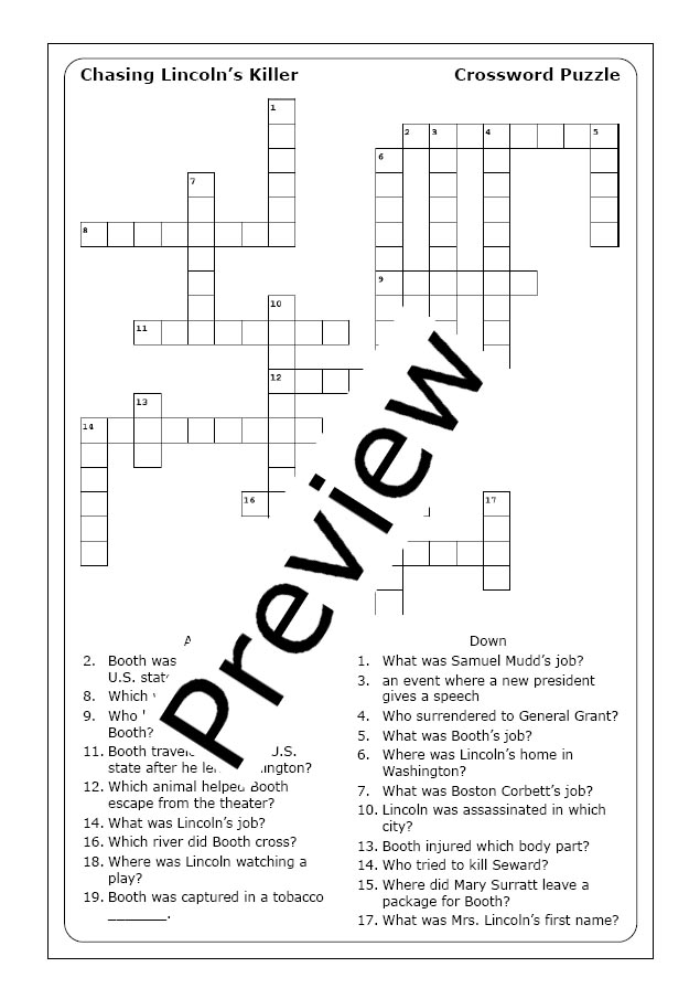 James L. Swanson "Chasing Lincoln's Killer" worksheets | Made By Teachers