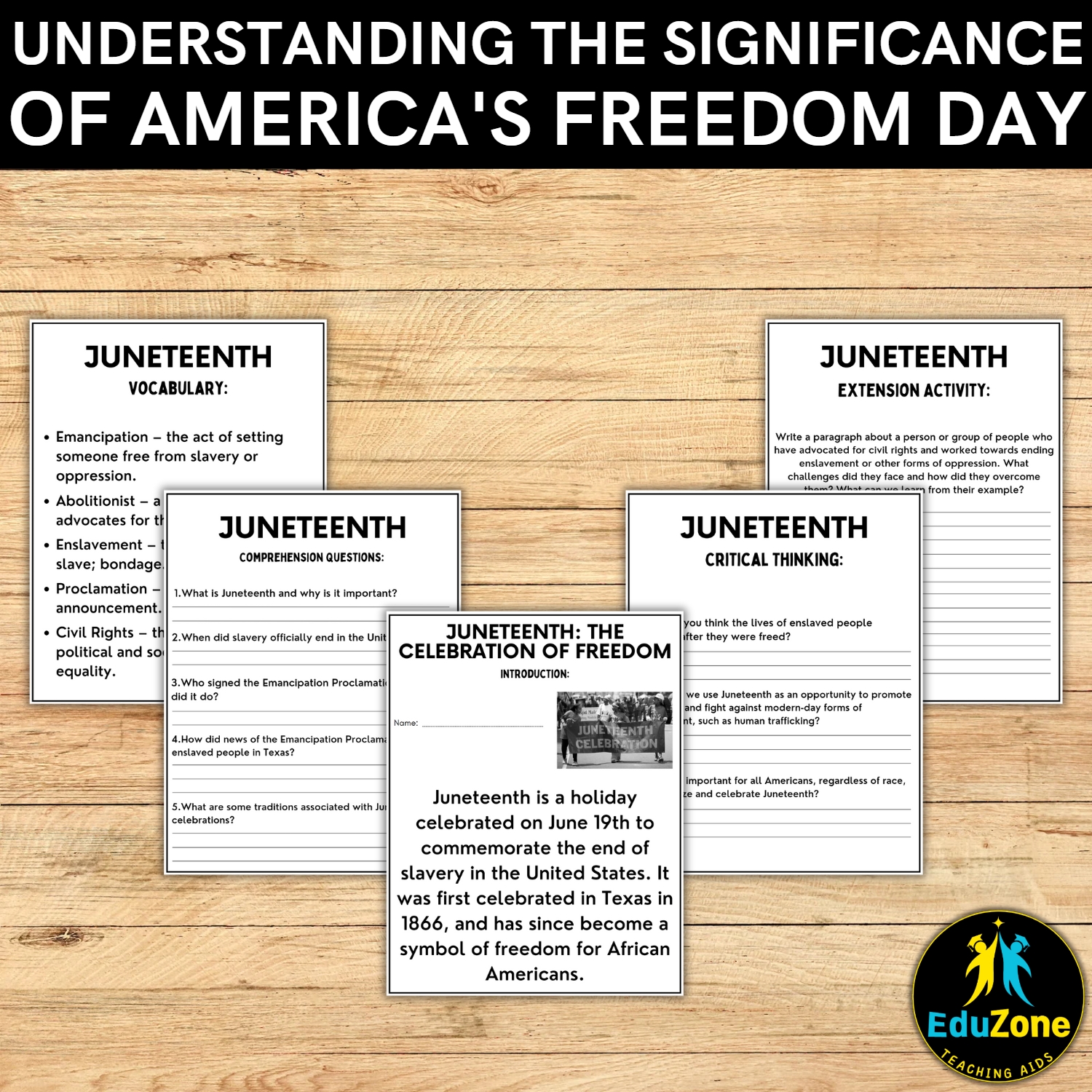 Juneteenth Worksheet: Understanding the Significance of America's ...