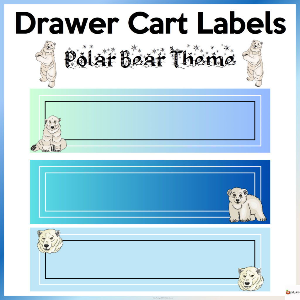Polar Bear Theme Drawer Cart Labels Editable | Made By Teachers