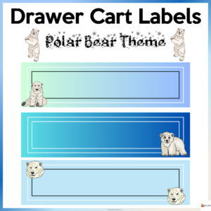 Polar Bear Theme Drawer Cart Labels Editable | Made By Teachers