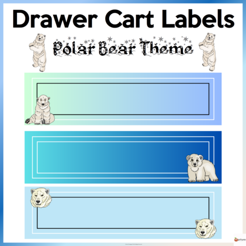 Polar Bear Theme Decor Bundle Name Tags and Labels Editable | Made By ...