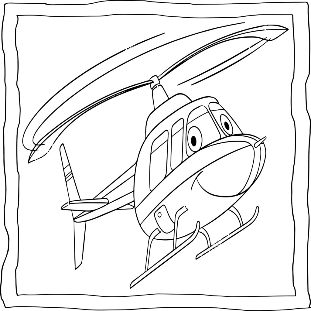 Helicopter Coloring Book : Easy and Fun Helicopter Coloring Pages for ...