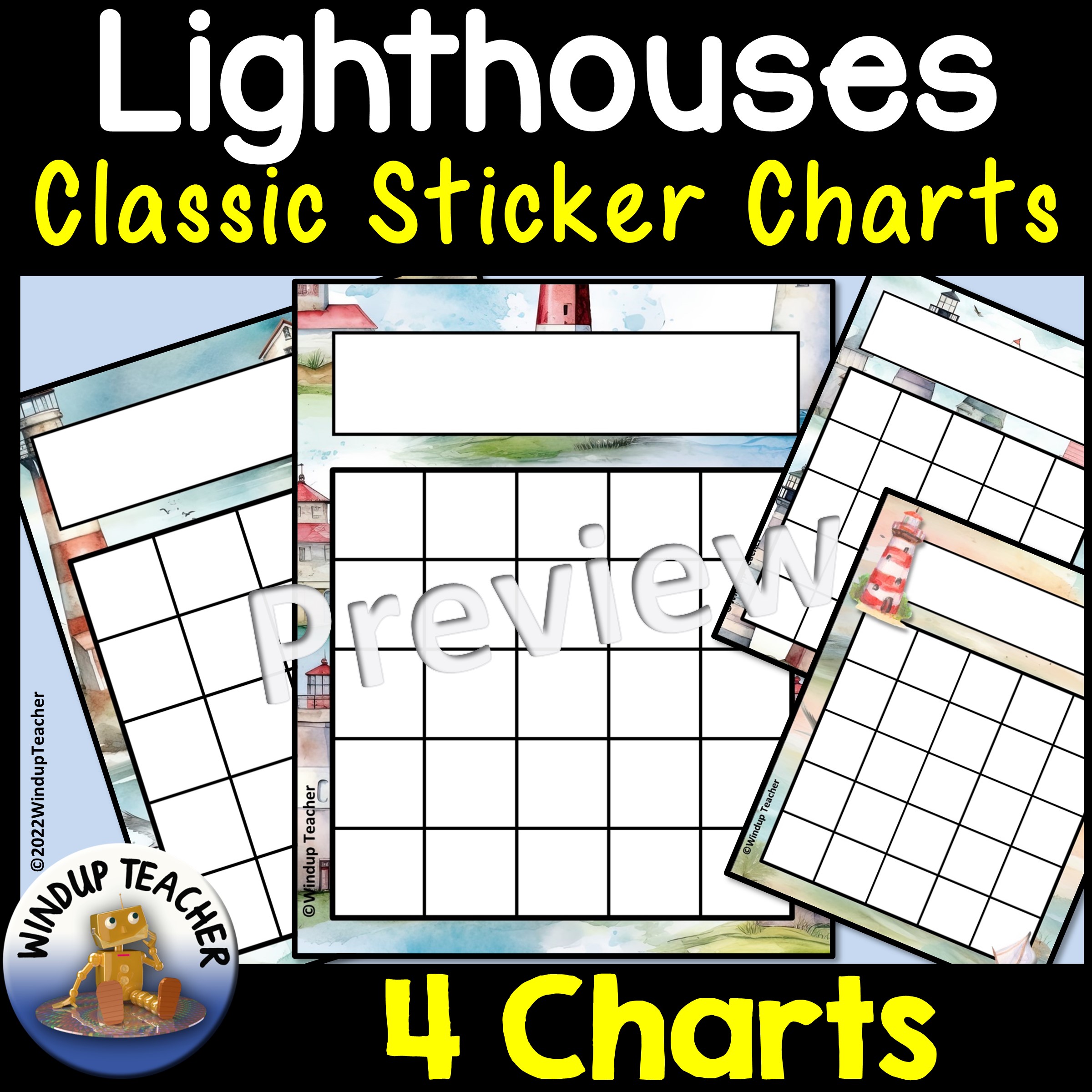 Lighthouse Classic Sticker Charts | Made By Teachers