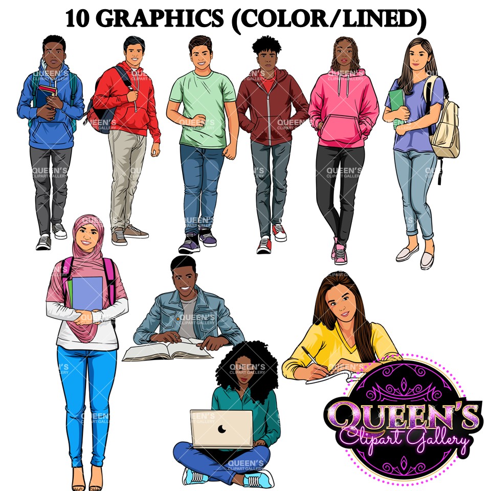 Teenagers Clipart | High School Teens | Teens Clipart | Students ...
