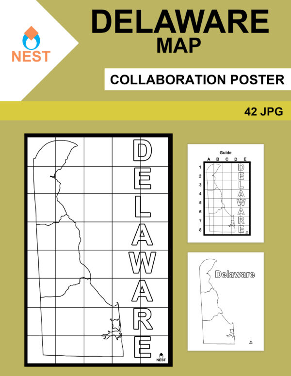 Delaware Map Collaboration Poster | Made By Teachers