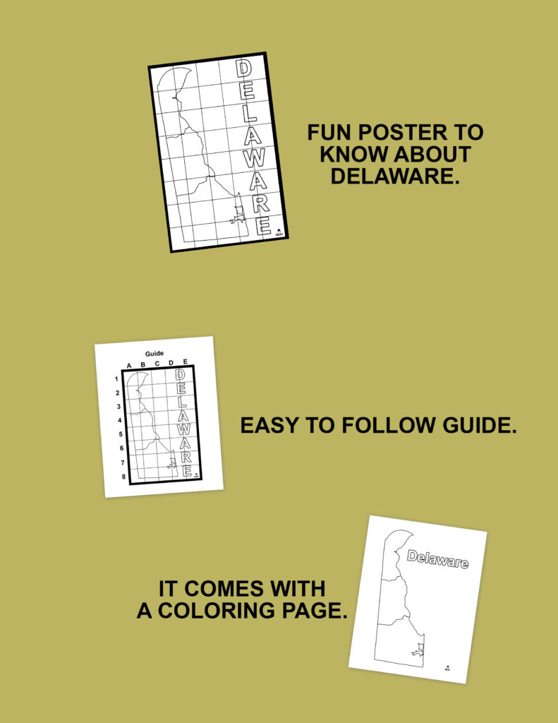 Delaware Map Collaboration Poster | Made By Teachers