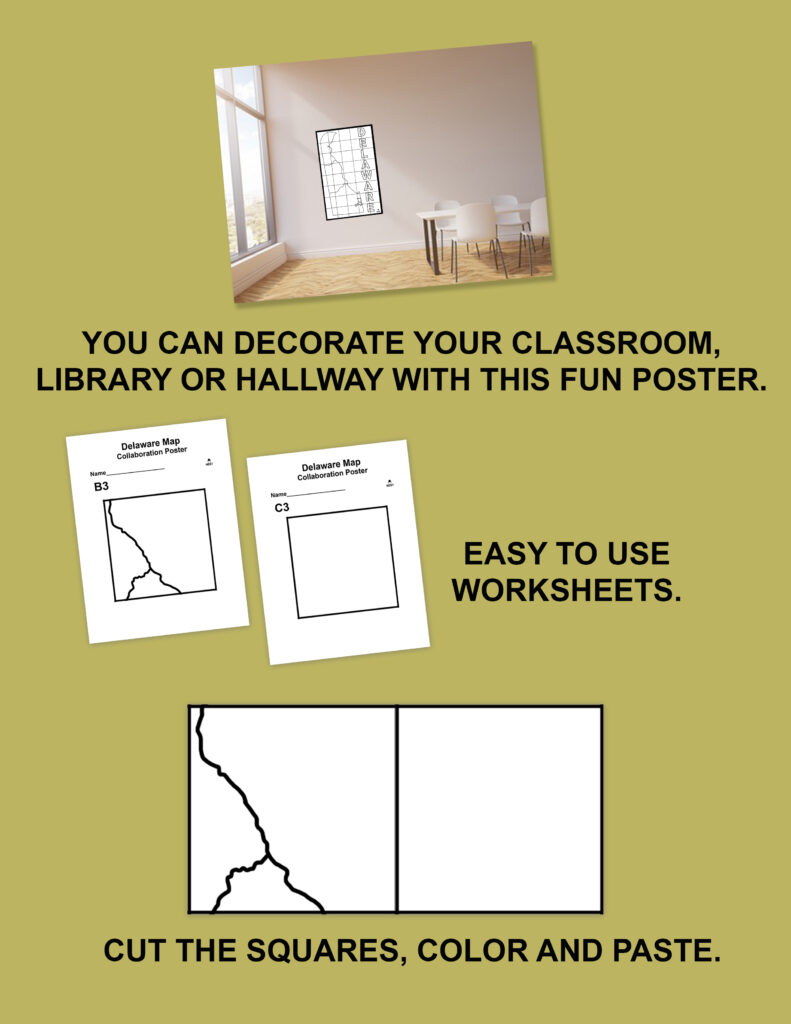 Delaware Map Collaboration Poster | Made By Teachers